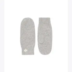 Tory Burch Ribbed Cashmere Mittens
