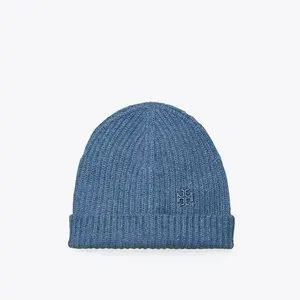 Tory Burch Ribbed Cashmere Beanie
