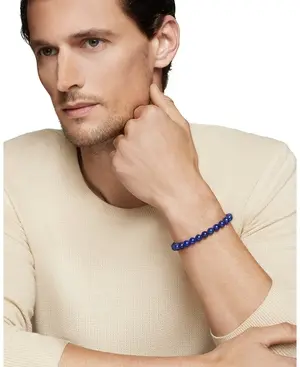 David Yurman Spiritual Beads Bracelet With Lapis Lazuli - Blue/silver