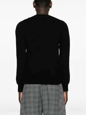 Play Comme Des Garcon Logo-patch Wool Jumper - Black