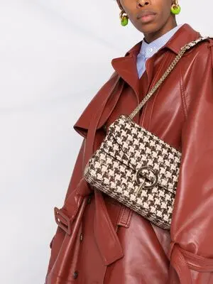 Sandro Ring-detail Tweed Shoulder Bag