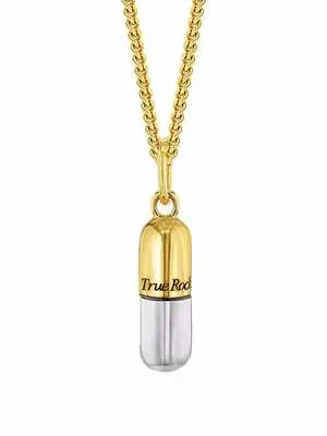 TRUE ROCKS Mini Pill Pendant Necklace - Gold