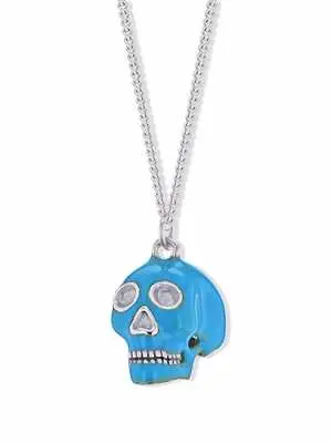 TRUE ROCKS Skull Pendant Necklace - Blue