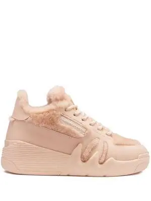 GIUSEPPE ZANOTTI Shearling-lined Sneakers - Pink
