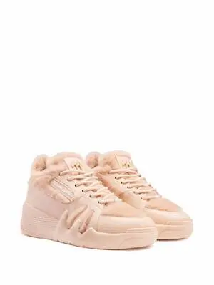 GIUSEPPE ZANOTTI Shearling-lined Sneakers - Pink
