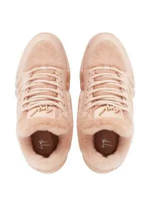GIUSEPPE ZANOTTI Shearling-lined Sneakers - Pink