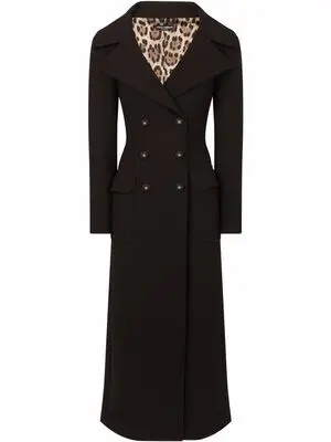 Dolce & Gabbana Double-breasted Wool Coat With Logo Buttons
