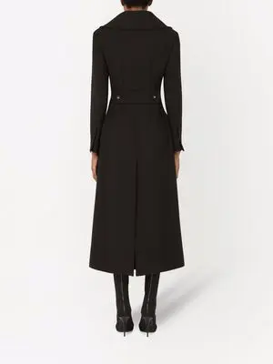 Dolce & Gabbana Double-breasted Wool Coat With Logo Buttons