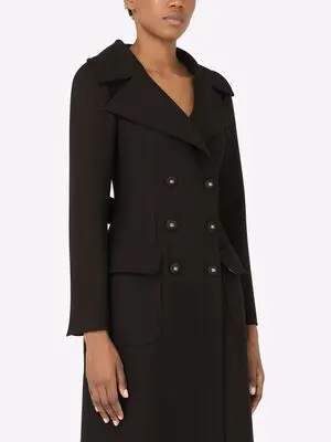 Dolce & Gabbana Double-breasted Wool Coat With Logo Buttons