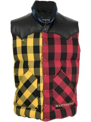 MASTERMIND WORLD Check-print Padded Gillet