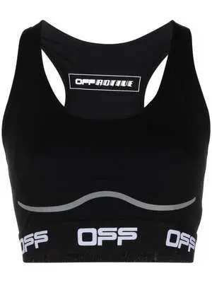 Off-White Logo-tape Cropped Performance Top