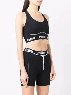 Off-White Logo-tape Cropped Performance Top