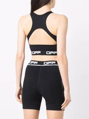 Off-White Logo-tape Cropped Performance Top