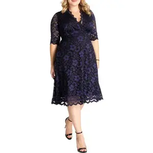 Kiyonna Scalloped Cocktail Dresses