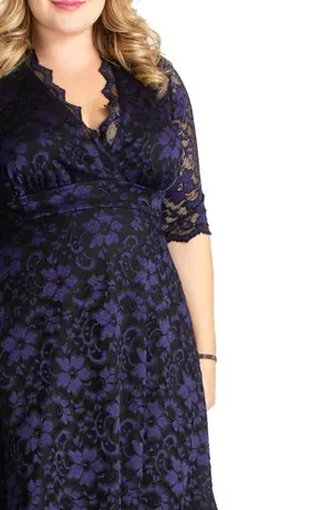 KIYONNA Mon Cheri Lace Cocktail Dress - Violet Noir