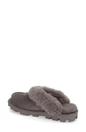UGG Coquette Genuine Shearling Lined Slipper - Grey
