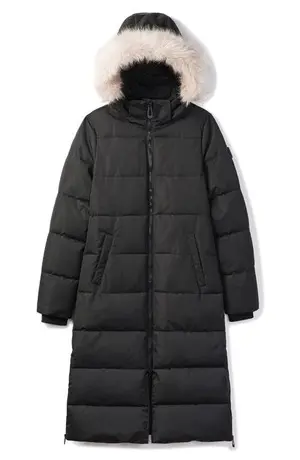 NOIZE Winter Long Parka With Faux Fur Trim