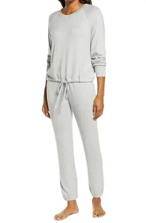 UGG Gable Brushed Drawstring Pullover & Joggers Lounge Set - Grey Heather