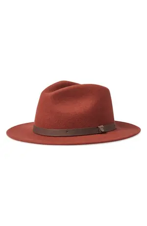 Brixton Brixton Messer Packable Fedora Burnt Henna
