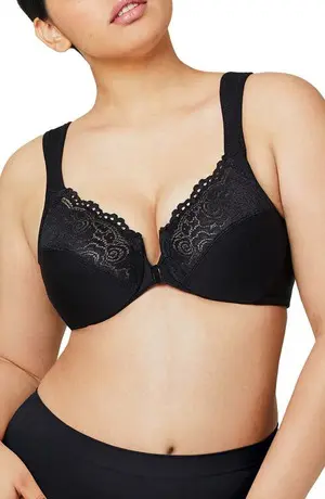 GLAMORISE Wonderwire® Front Close Underwire Bra - Black