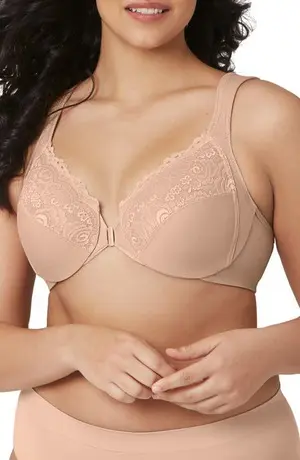 GLAMORISE Wonderwire® Front Close Underwire Bra - Café Brown