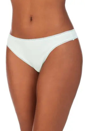 ON GOSSAMER Cabana Stretch Cotton Thong Moonlight Jade