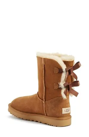 UGG Bailey Bow Ii Genuine Shearling Boots - Chestnut Suede
