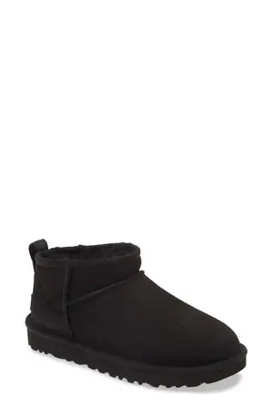 UGG Ultra Mini Classic Boots - Black Suede