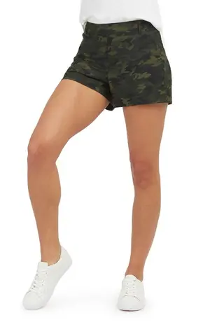 Spanx Sunshine 4-Inch Shorts Green Camo