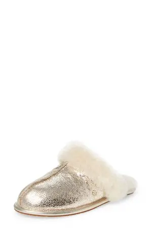 UGG Scuffette II Slipper Soft Gold Metallic Sparkle