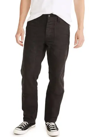 Madewell Relaxed Straight Leg Workwear Pants - Black Coal