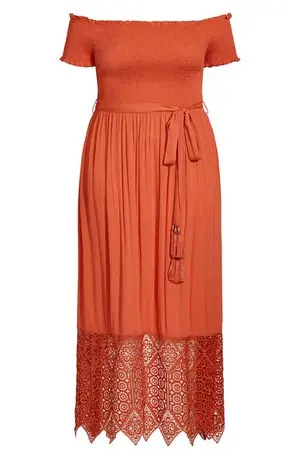 City Chic Off-the-shoulder Maxi Dress