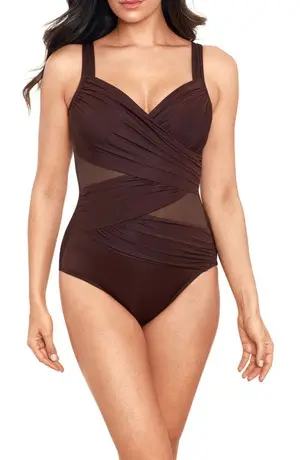 MIRACLESUIT® Network Madero One-piece Swimsuit - Sumatra Brown