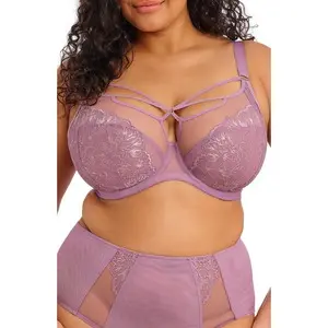 Elomi Brianna Underwire Strappy Plunge Bra - Heather