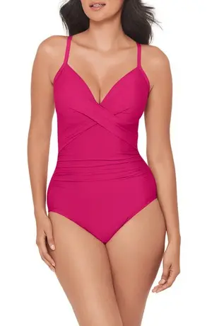 Miraclesuit Miraclesuit® Captivate Rock Solid Strappy One-Piece Swimsuit Rosso