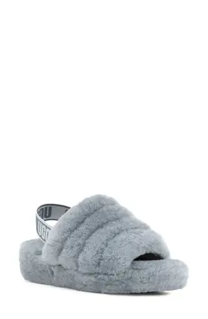 UGG Fluff Yeah Slingback Sandal Ash Fog