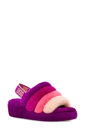 UGG Fluff Yeah Slingback Sandal Berry Multi