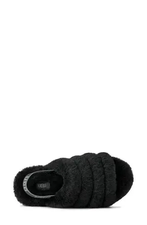UGG Fluff Yeah Slingback Sandal - Black/dark Shadow