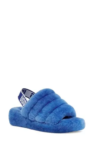 UGG Fluff Yeah Slingback Sandal Classic Blue