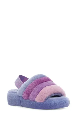 UGG Fluff Yeah Slingback Sandal Cornflower Multi