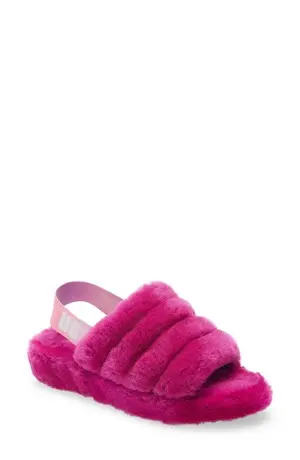 UGG Fluff Yeah Slingback Sandal Dragon Fruit