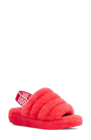 UGG Fluff Yeah Slingback Sandal Hibiscus Pink