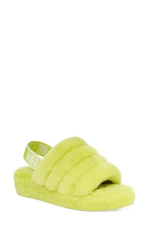 UGG Fluff Yeah Slingback Sandal Key Lime