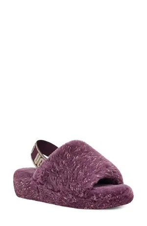 UGG Fluff Yeah Slingback Sandal Pinot Noir