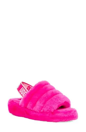 UGG Fluff Yeah Slingback Sandal Rock Rose
