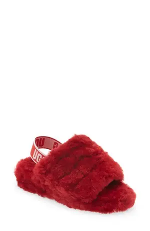 UGG Fluff Yeah Slingback Sandal Samba Red
