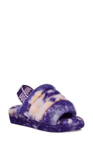 UGG Fluff Yeah Slingback Sandal Violet Night Marble