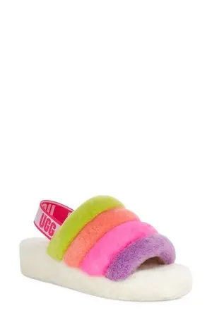 UGG Fluff Yeah Slingback Sandal White Multi