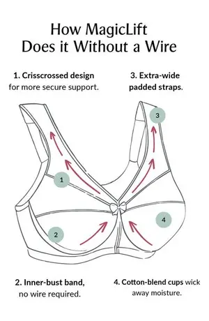 GLAMORISE Magiclift Active Support Bra - Black