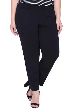 LIVERPOOL Kelsey Ponte Knit Trousers - Black